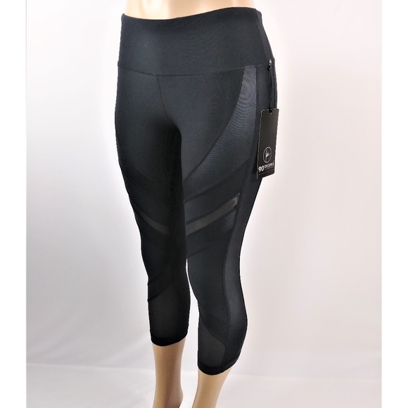 90 Degree By Reflex | Pants & Jumpsuits | 9 Degree 2 Tone Black Capri ...